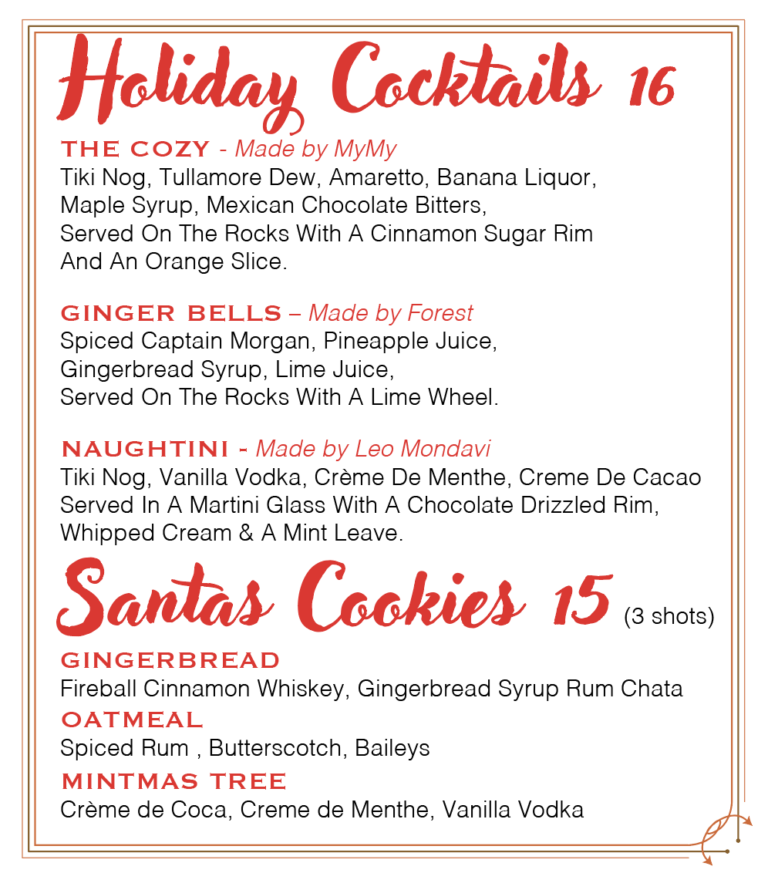 MENUS - Garage Kitchen + Bar | San Diego Bar